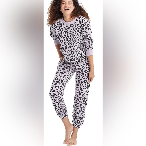 Colsie | Pants & Jumpsuits | Colsie Womens Leopard Print Fleece Lounge ...